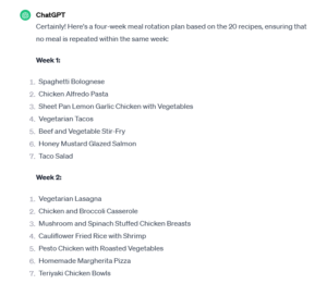 3 Ways to Use ChatGPT to Meal Plan :: Southern Savers