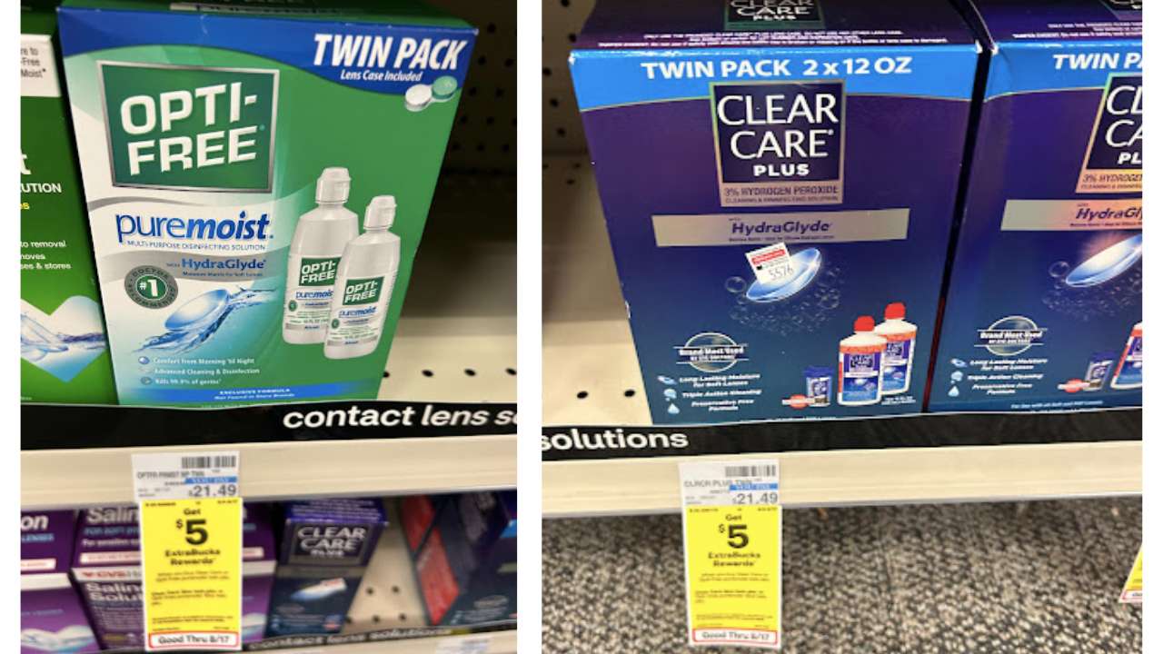 $10.49 Opti-Free & Clear Care Contact Solution Twin Packs at CVS ...