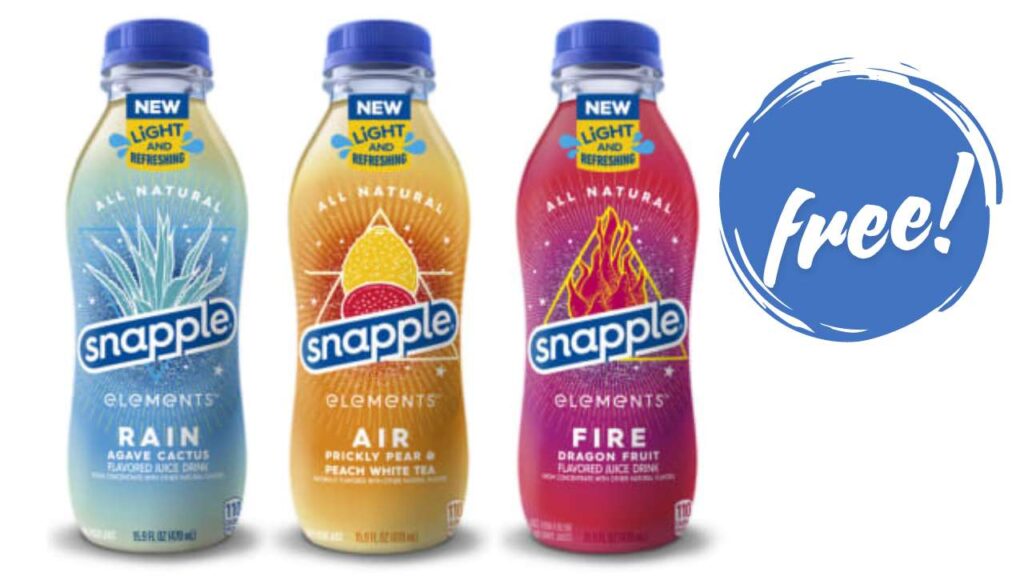 Five FREE Snapple Elements Drinks at Kroger :: Southern Savers
