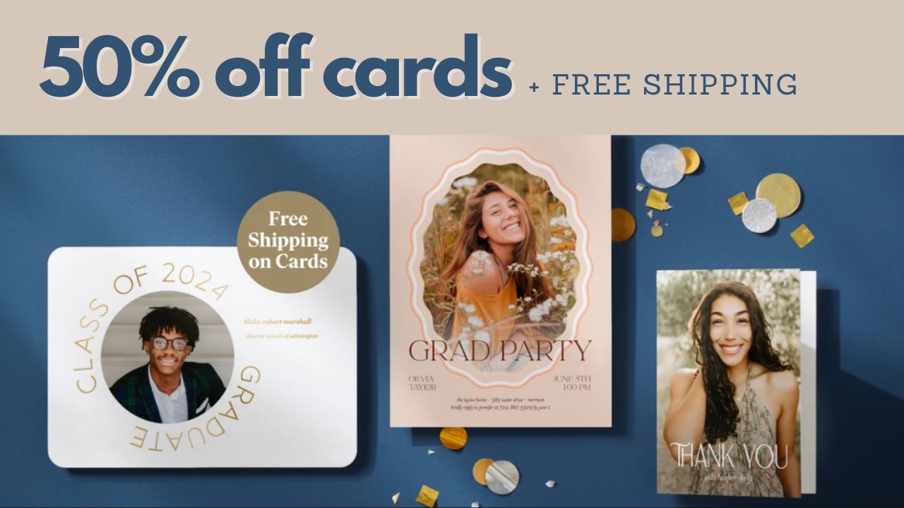 Shutterfly | 50% Off Cards + Free Shipping | 69¢ Grad Announcements! :: Southern Savers