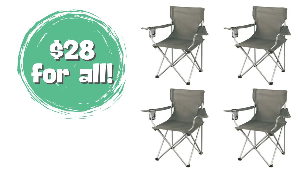 4-Pack Ozark Trail Folding Camping Chairs Only $28 (reg. $45 ...