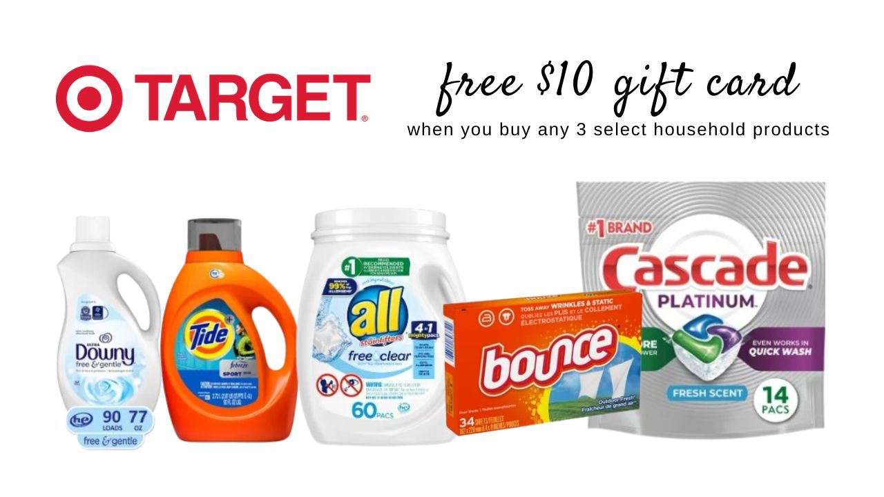 Free $10 Target Gift Card With Purchase of 3 Household Items ...