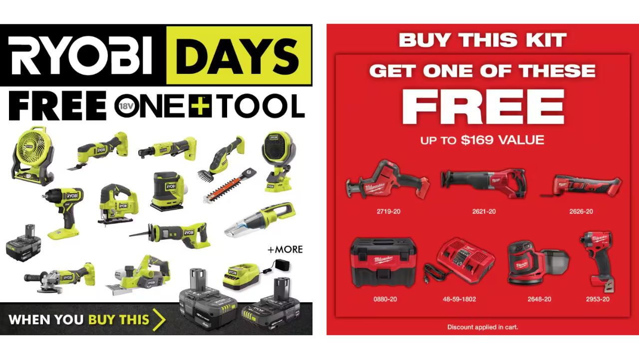 FREE Tool (up to $169 value) With Select Battery Kit Purchase at Home ...