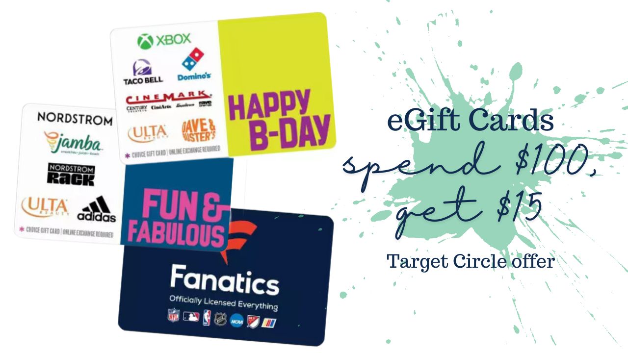 $15 Target eGift Card When You Purchase $100 Specialty eGift Card ...