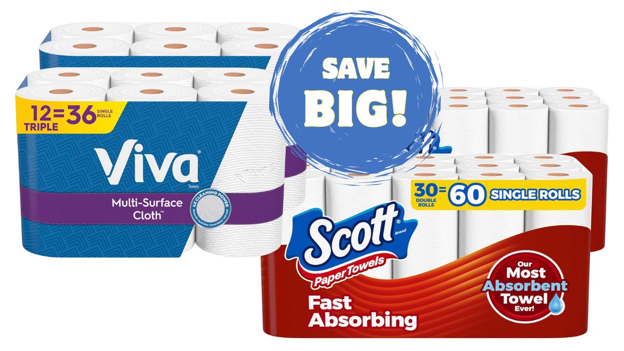 Save BIG on Paper Towels at Amazon! As Low As 57¢ Per Double Roll ...