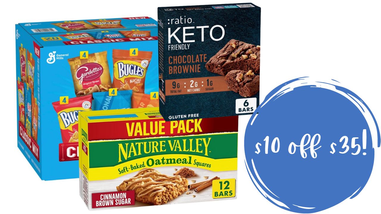 Amazon $10 off $35 Snacks | General Mills, Nature Valley & More ...