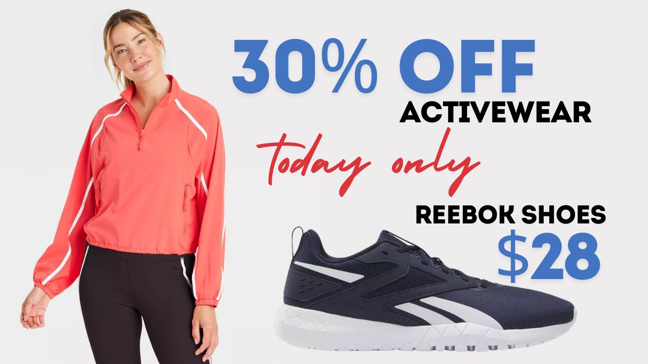 Today Only at Target | 30% Off Activewear & Reebok Sneakers from $28 ...