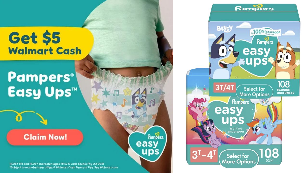 Pampers Easy Ups 108-ct. $34.97 at Walmart After $5 Rebate :: Southern ...