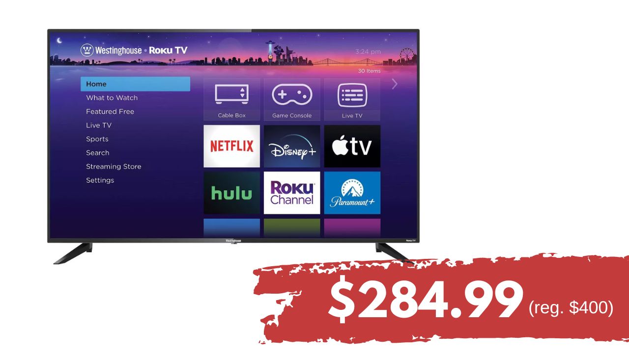 Westinghouse 65" 4K Ultra HD Smart Roku TV with HDR $284.99 Shipped ...