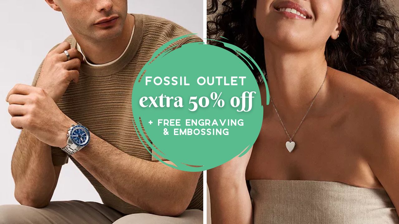 Fossil Outlet Sale | Extra 50% Off + Free Engraving & Embossing :: Southern Savers