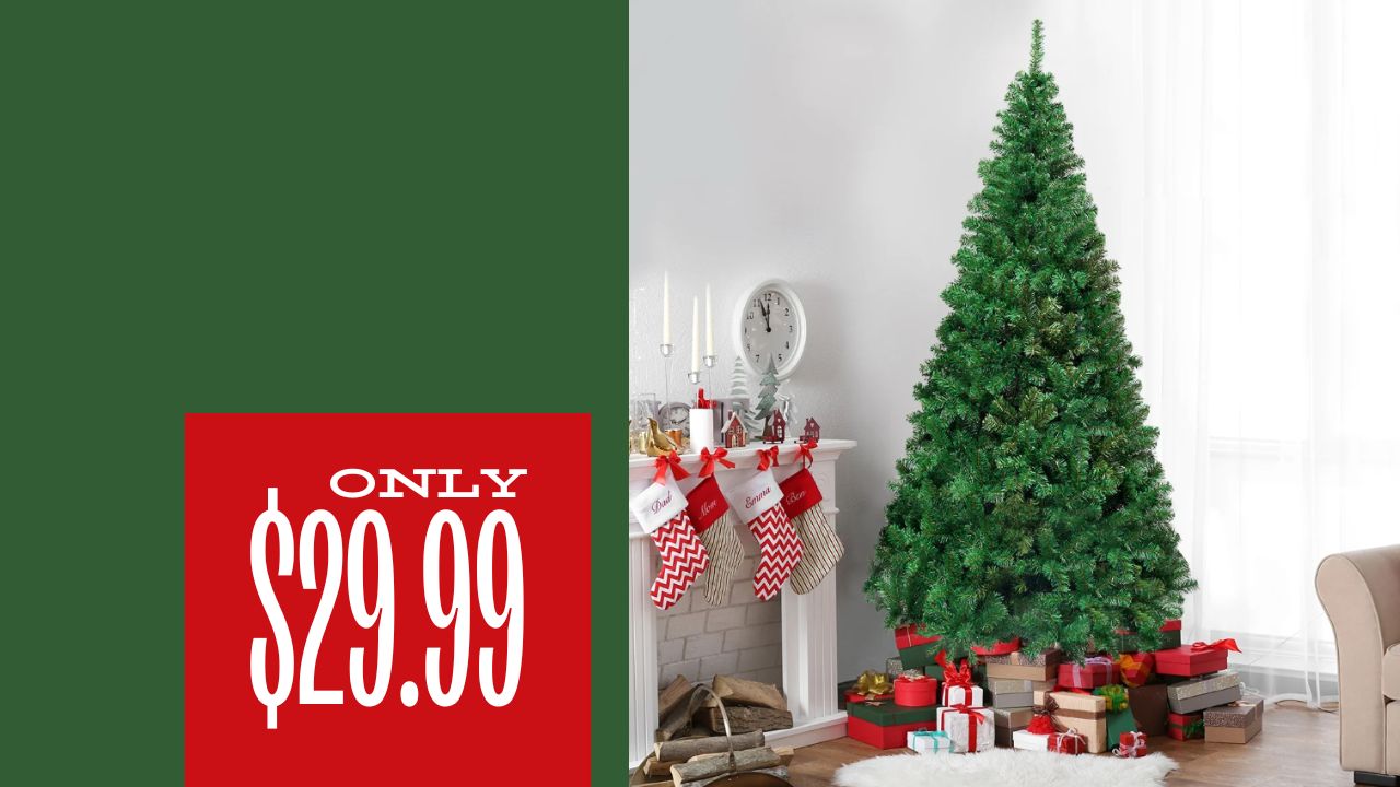 Costway 7-Ft. Artificial Christmas Tree Only $29.99 at Walmart (reg ...