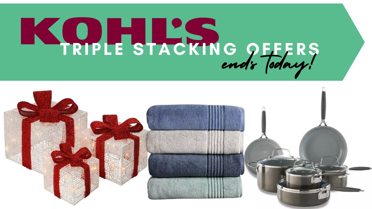 Kohl's Triple Stacking Home Offers | Ends Today! :: Southern Savers