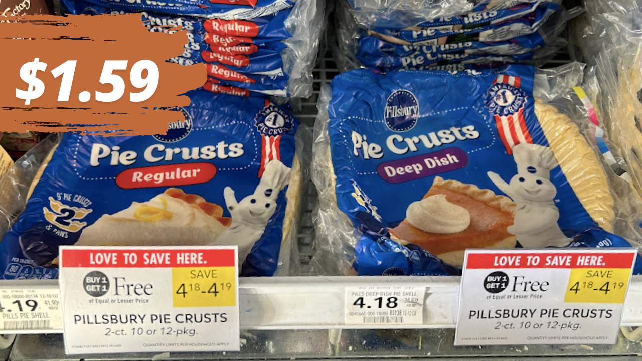 $1.59 Pillsbury Refrigerated or Frozen Pie Crusts | Deals at Publix ...
