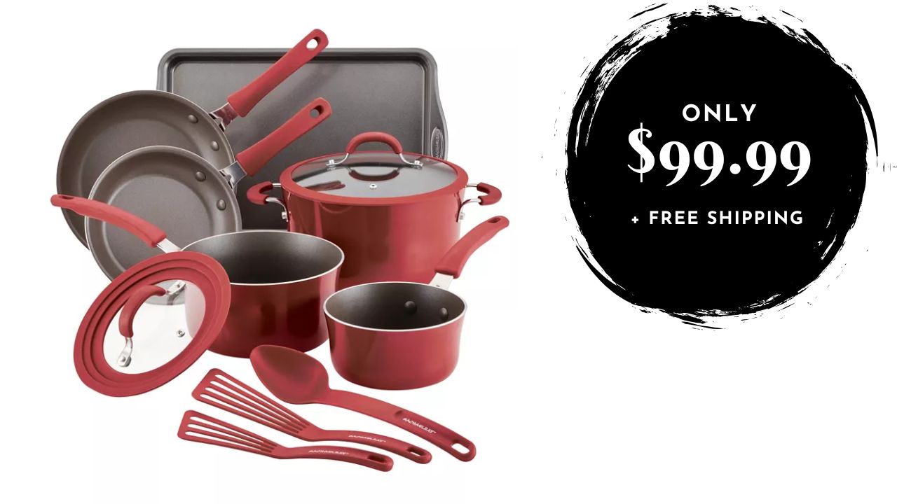 Rachel Ray 11-Piece Nonstick Cookware Set $99.99 (reg. $250) at Macy's ...