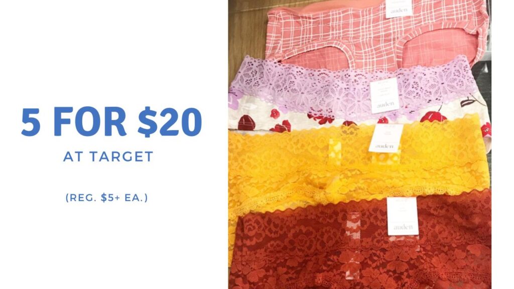 Target Auden Panties 5 for $20 (reg. $6 ea.) :: Southern Savers