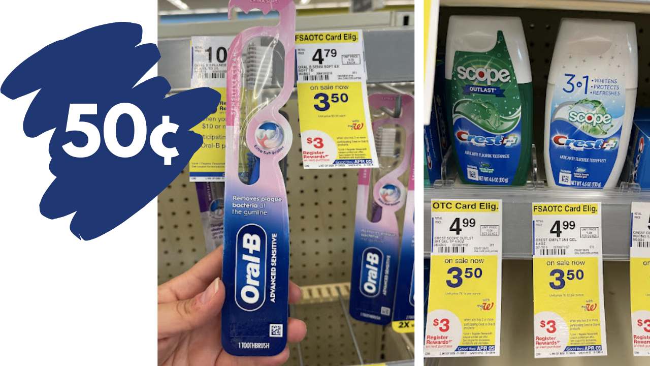 50¢ Crest Toothpaste & Oral-B Toothbrush at Walgreens :: Southern Savers