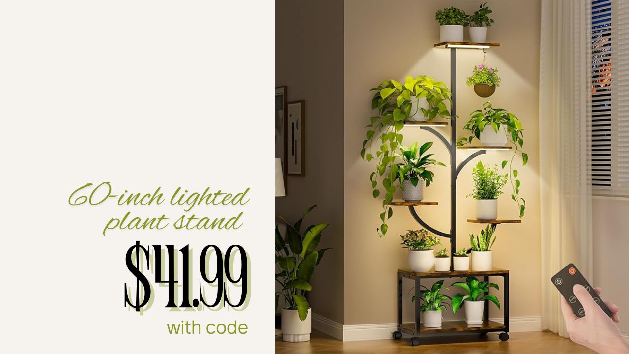 7-Tier Lighted Indoor Plant Stand $41.99 w/ Code (reg. $106 ...