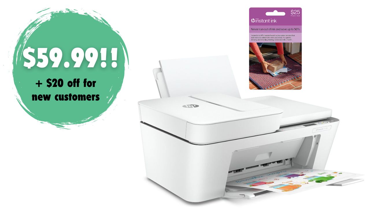 HP DeskJet All-In-One Wireless Printer w/ $25 Instant Ink Card As Low ...