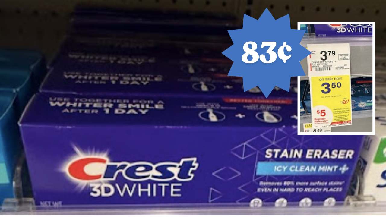 83¢ Crest 3D White Stain Eraser Toothpaste at Walgreens :: Southern Savers