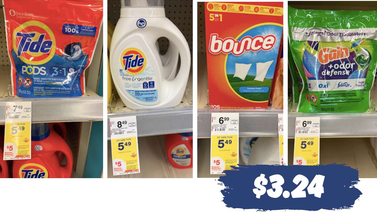 $3.24 Tide, Downy, Gain, & Bounce at Walgreens :: Southern Savers