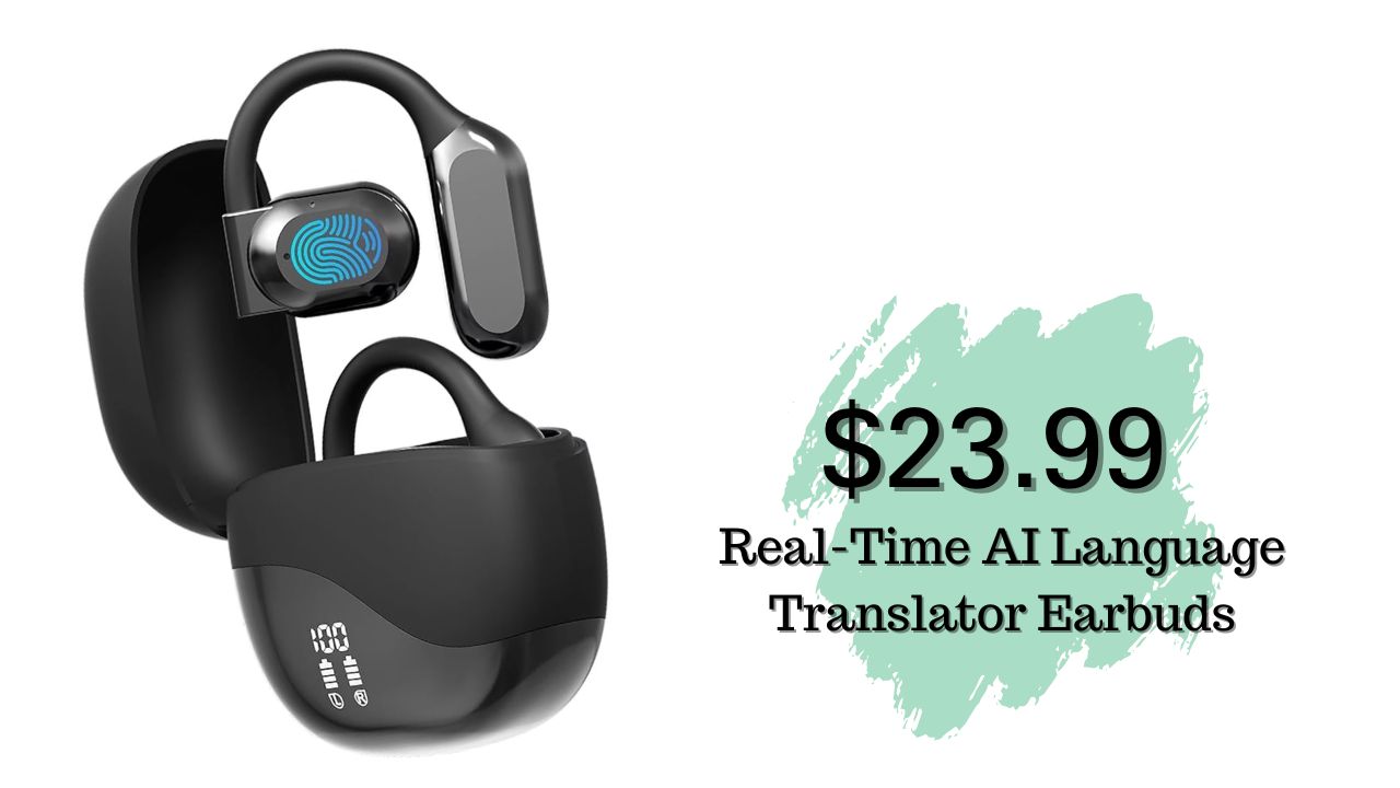 Real-Time AI Language Translator Earbuds Only $23.99 at Amazon ...
