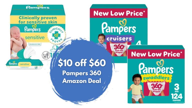 Amazon Deal | $10 Off $60 Pampers 360 Diapers & Wipes :: Southern Savers