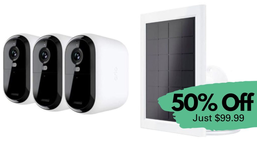 Arlo Wireless Security Camera 3-Pack w/ Solar Panel $99.99 Shipped ...