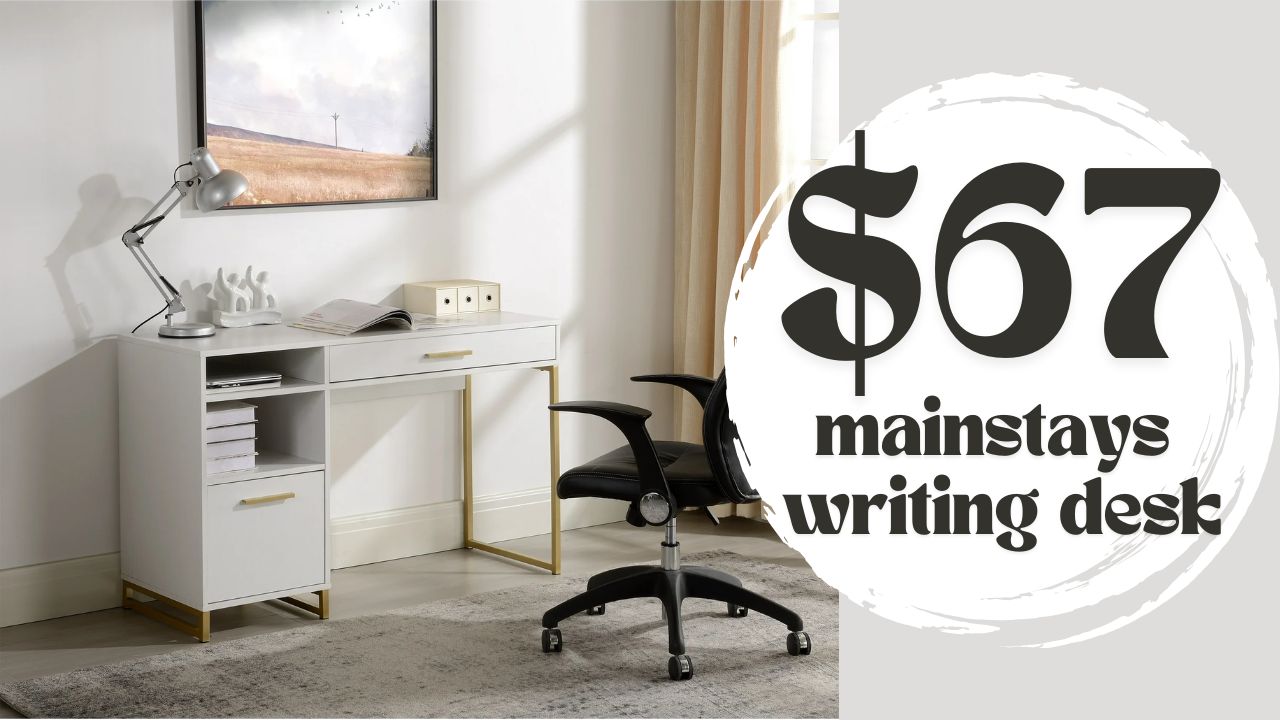 Mainstays Wood & Metal Writing Desk $67 (reg. $109) :: Southern Savers