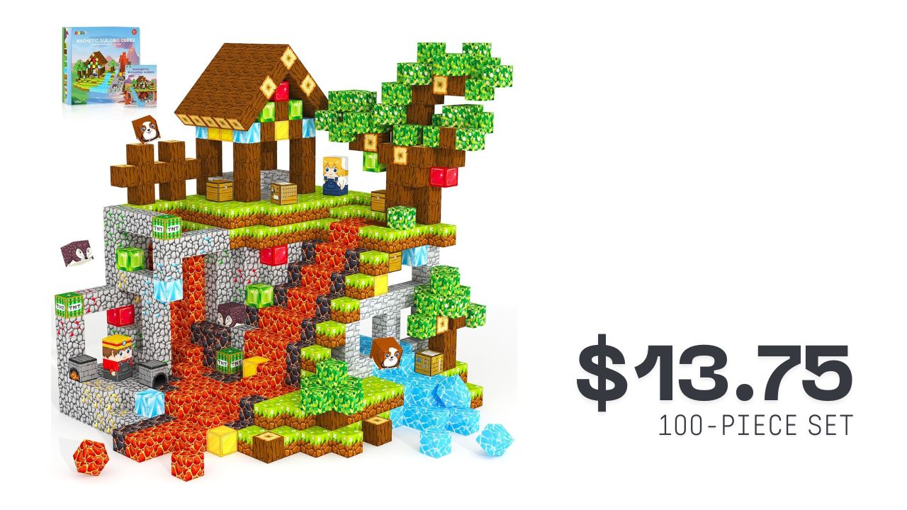 100-Piece Magnetic Cube Building Block Set $13.75 w/ Amazon Code ...