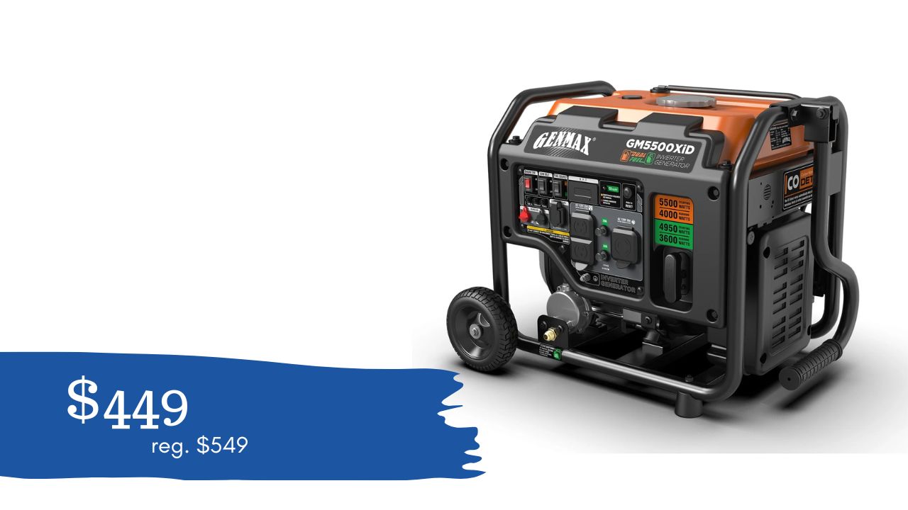 Get $100 Off GenMax Dual Fuel Inverter Generator at Sam's Club ...