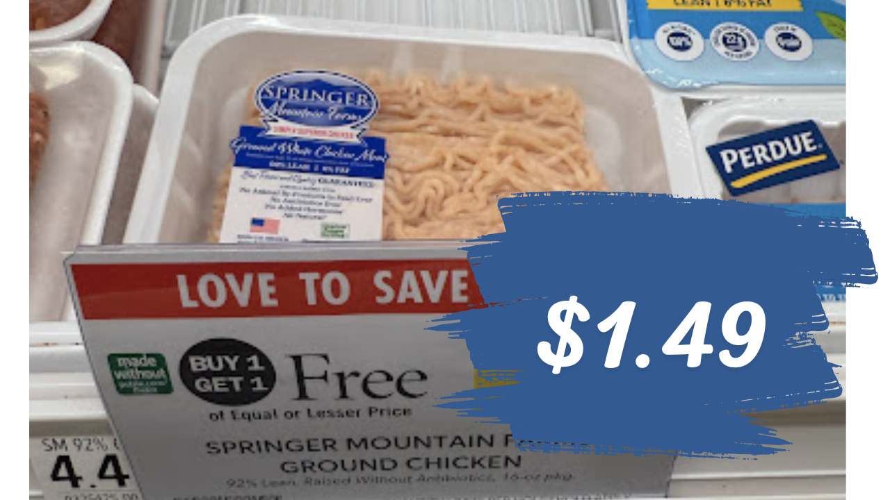 $1.49 Springer Mountain Farms Ground Chicken :: Southern Savers