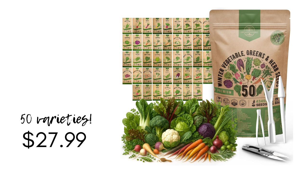 Heirloom Winter Vegetable Garden Seeds | 50 Varieties for $27.99 ...