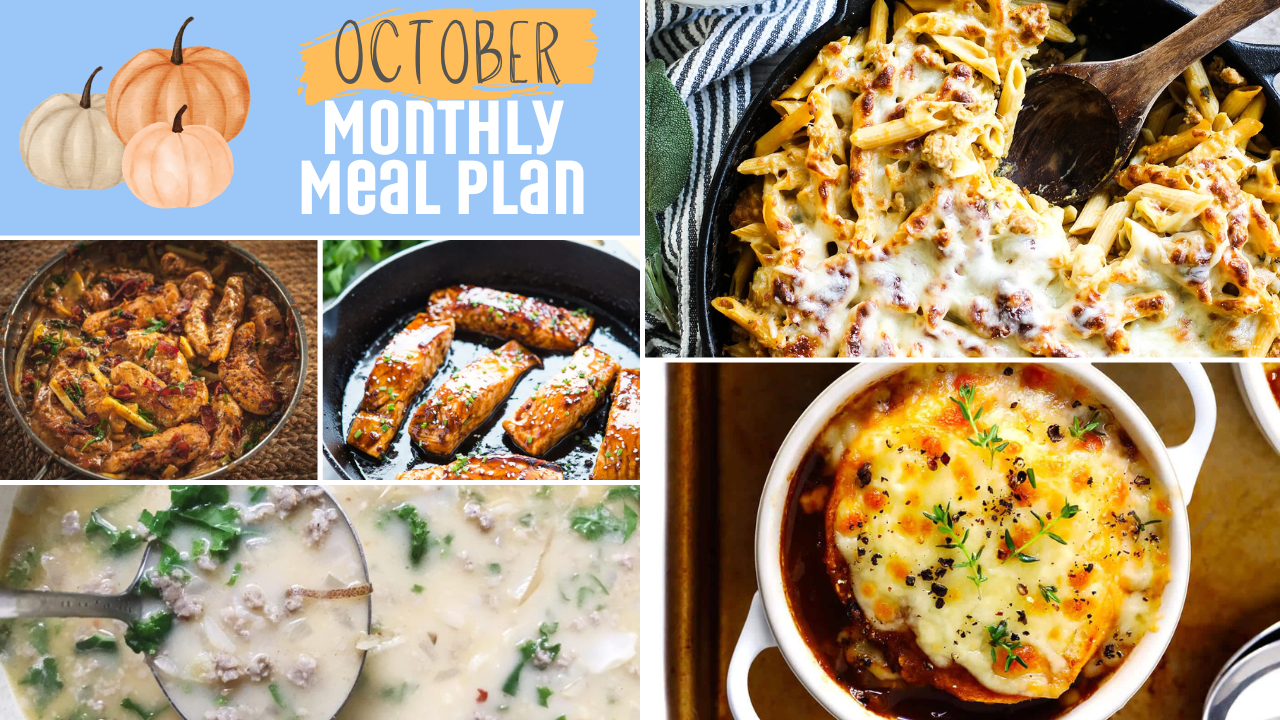 Southern Savers FREE October 2025 Monthly Meal Plan :: Southern Savers