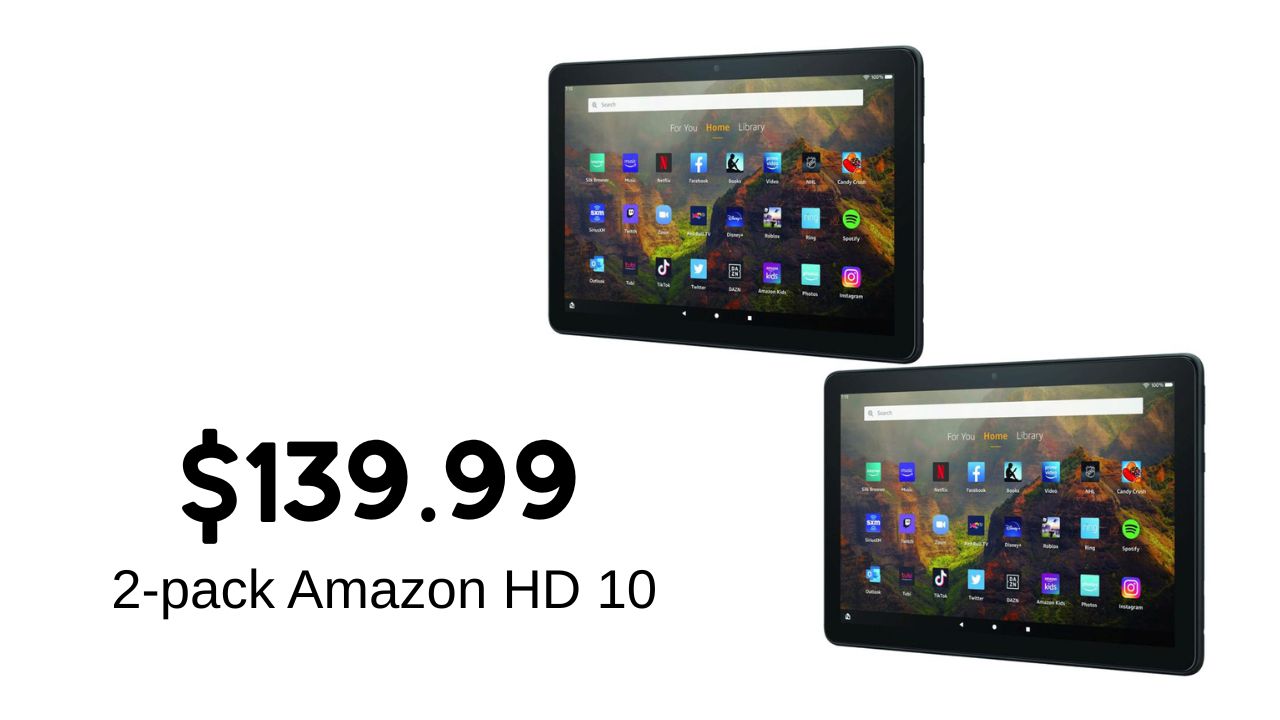 Amazon Fire HD 10 Tablet 32 GB 2-Pack Bundle $139.99 on HSN :: Southern ...