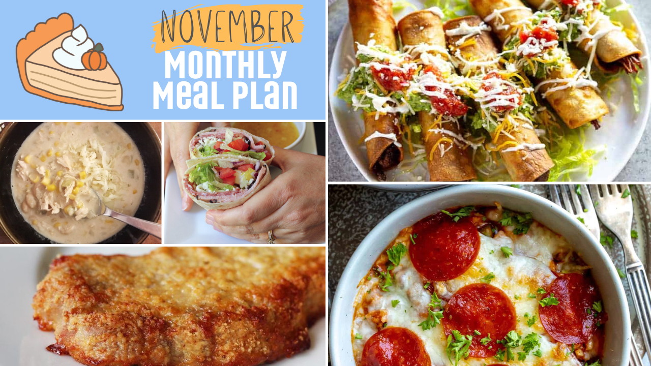 Southern Savers FREE November 2025 Monthly Meal Plan :: Southern Savers