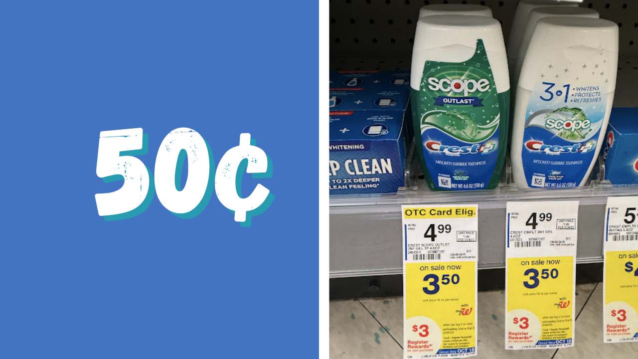 50¢ Crest Complete with Scope Toothpaste at Walgreens :: Southern Savers