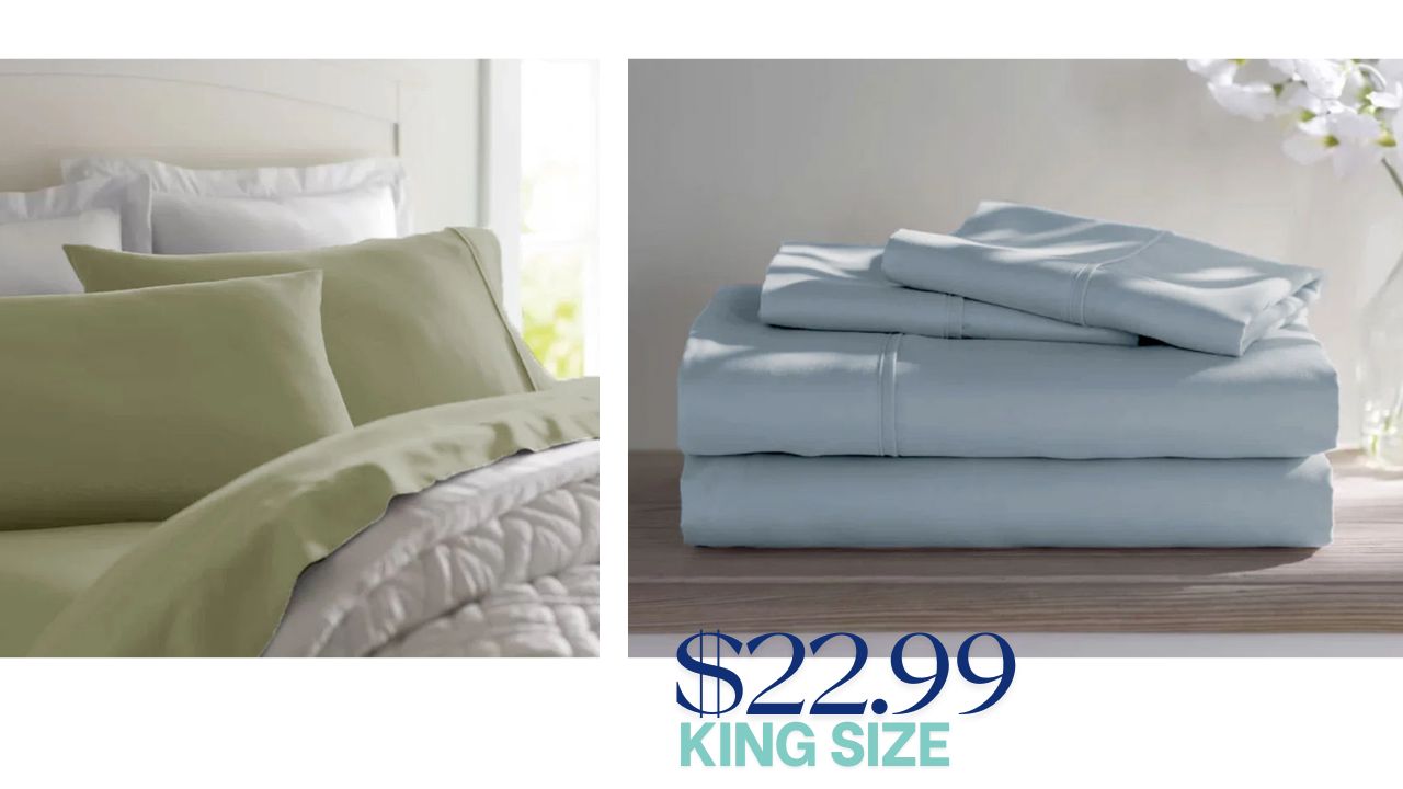 1800 Series Microfiber King & Queen Sheet Sets for $22.99 Shipped ...