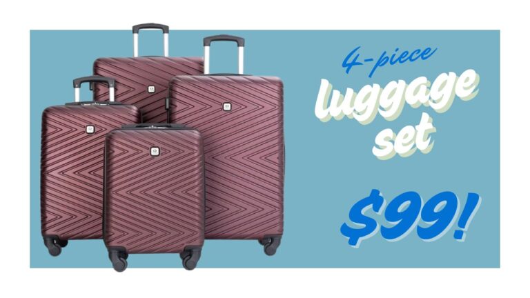 Travelhouse 4-Piece Hardshell Luggage Set Just $99.99 (reg. $279 ...