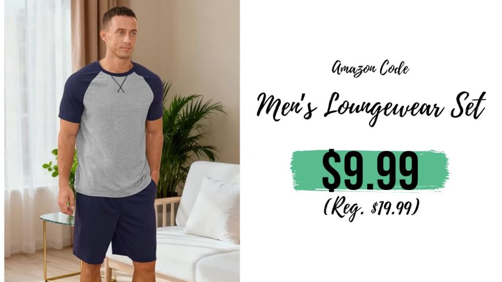 Men's Two-Piece Loungewear Set Just $9.99 w/ Amazon Code :: Southern Savers