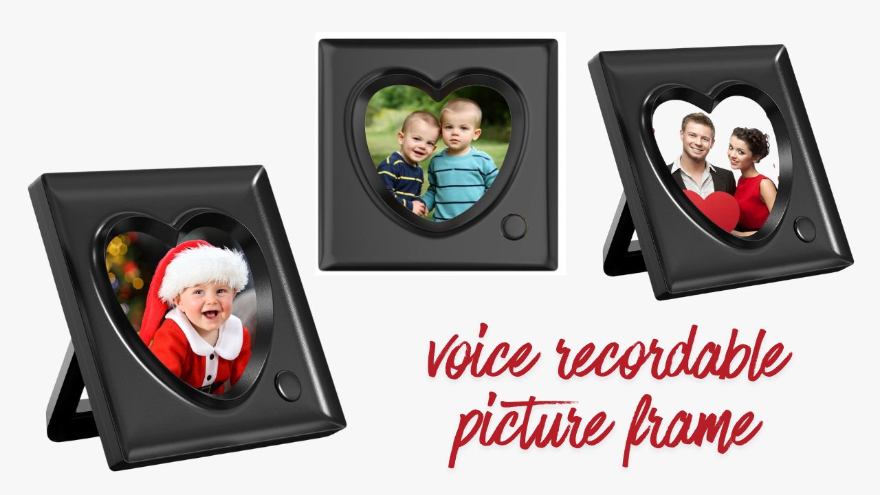 Heart-Shaped Photo Frame with Recordable Voice Feature $16.99 at Amazon ...