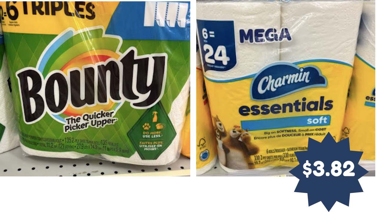 $3.82 Charmin Bath Tissue and Bounty Paper Towels at Walgreens ...