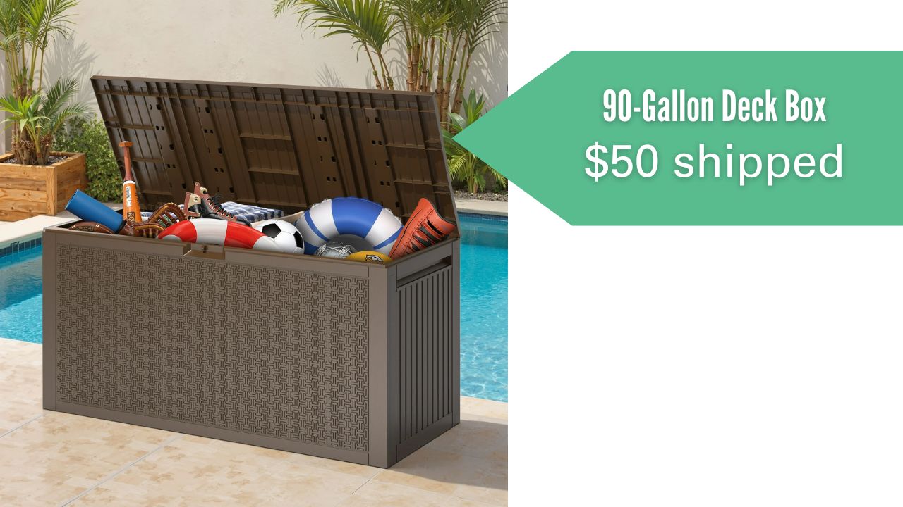 90-Gallon Resin Deck Box Just $50 Shipped at Walmart (reg. $110 ...