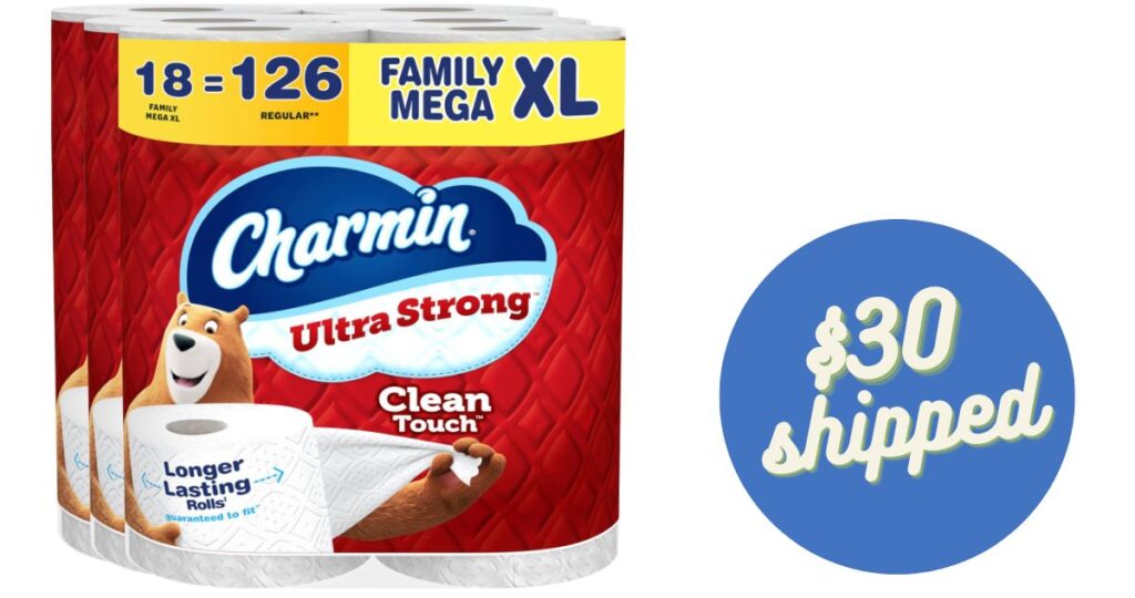 Charmin Ultra 18 Family Mega XL Toilet Paper $30 w/ Amazon Coupon ...