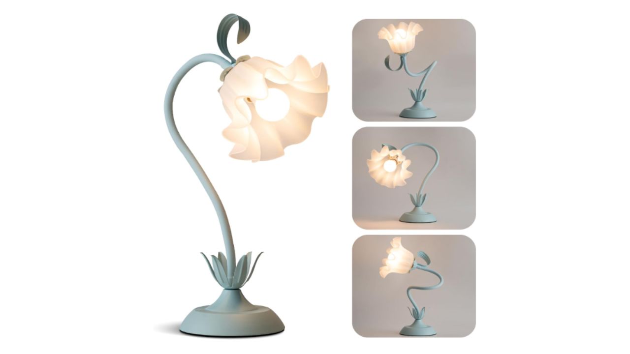 Flower Vintage Table Lamp $13.99 with Amazon Code | In 6 Colors ...